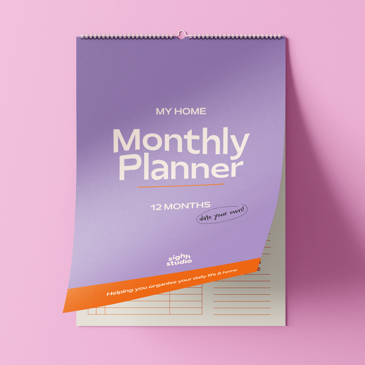 My Home Monthly Planner | A3 Undated Calendar | Sighh Studio – sighh
